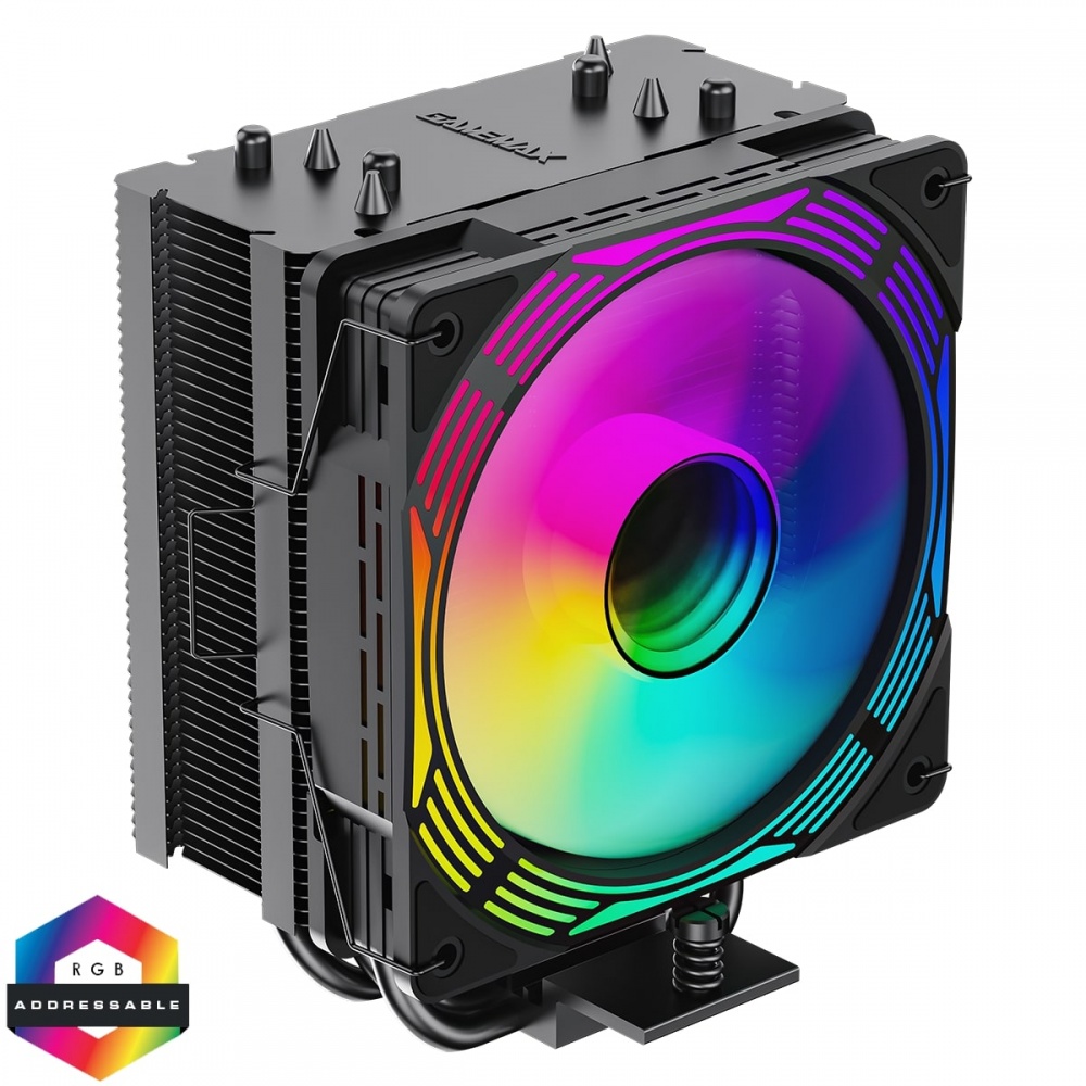 GameMax Ice Force Black CPU Cooler With 120mm FN12A-C8I PWM ARGB ...